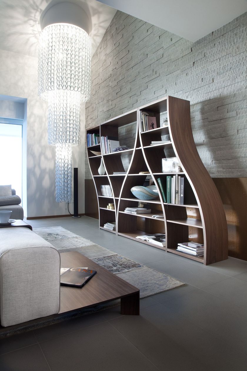 Open wooden shelving unit SILHOUETTE By Tonon design Stefan Heiliger