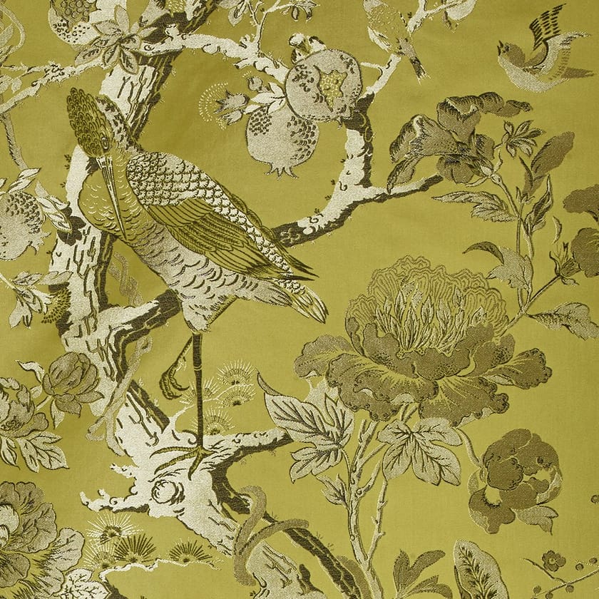 SILKBIRD JACQUARD Jacquard fabric with floral pattern By Dedar