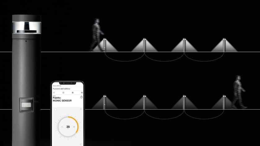 IKONIC SENSOR LED die cast aluminium bollard light with motion sensor ...