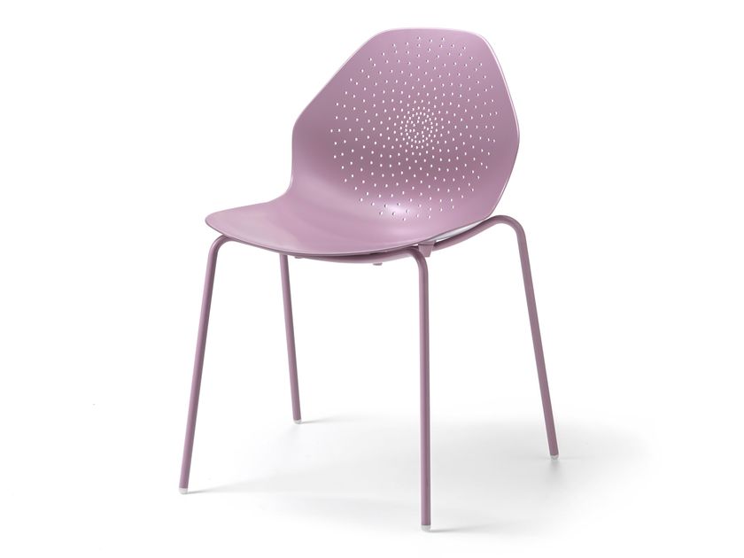 KLERA Stackable die cast aluminium chair By SITIA