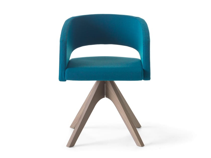 MAJOR Trestle-based upholstered fabric chair By SITIA | design Fiorenzo ...