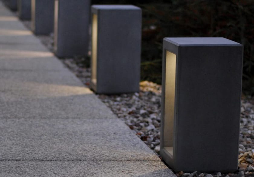 OUTLINE Concrete bollard with built-in light By SIT | design Gonçalo Silva