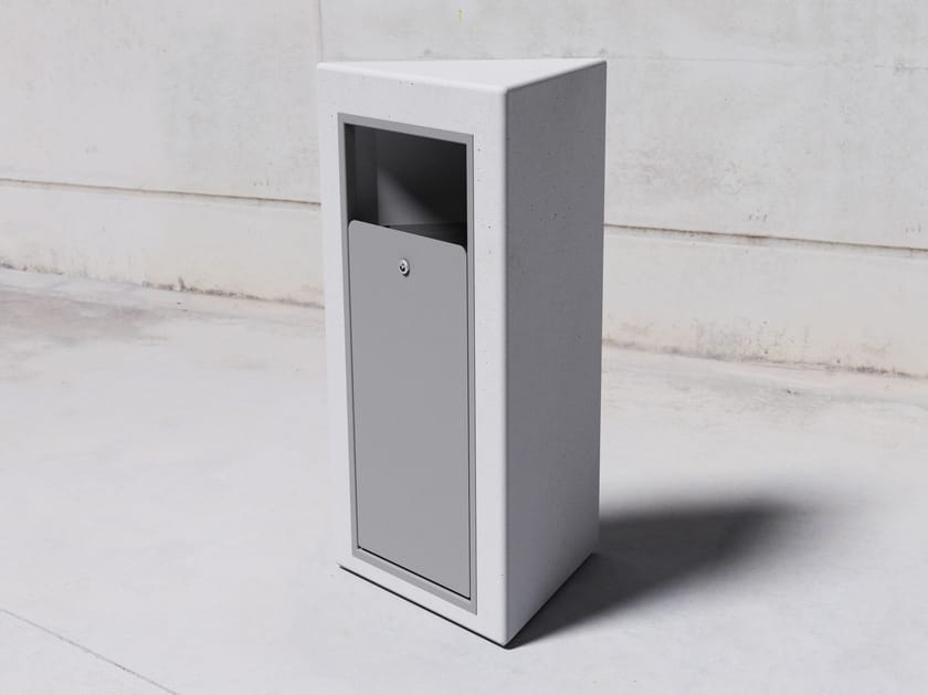VIDA Outdoor fiber-reinforced concrete litter bin By SIT