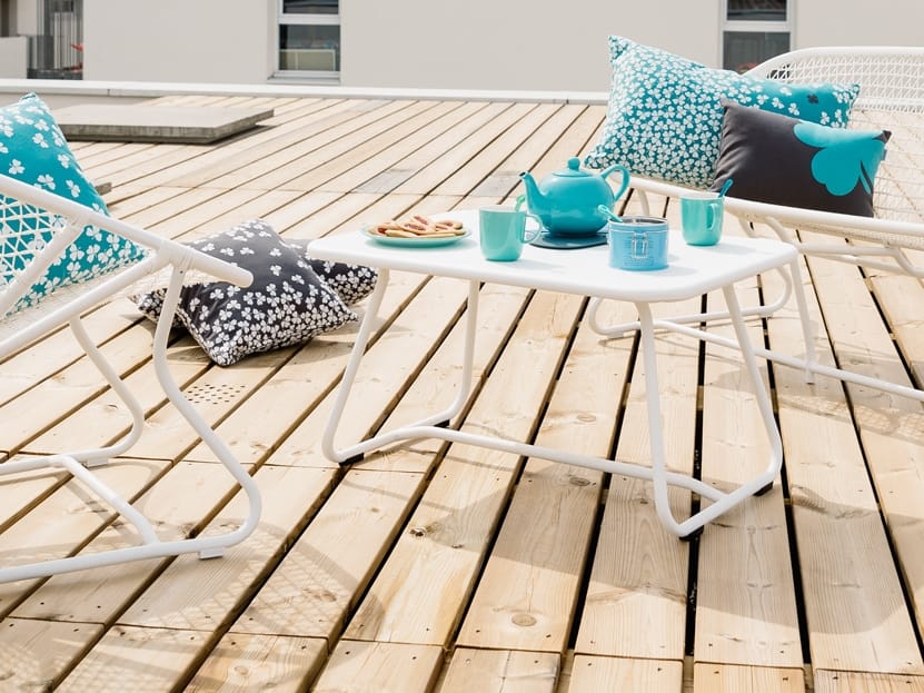 SIXTIES Rectangular aluminium garden side table By Fermob | design ...