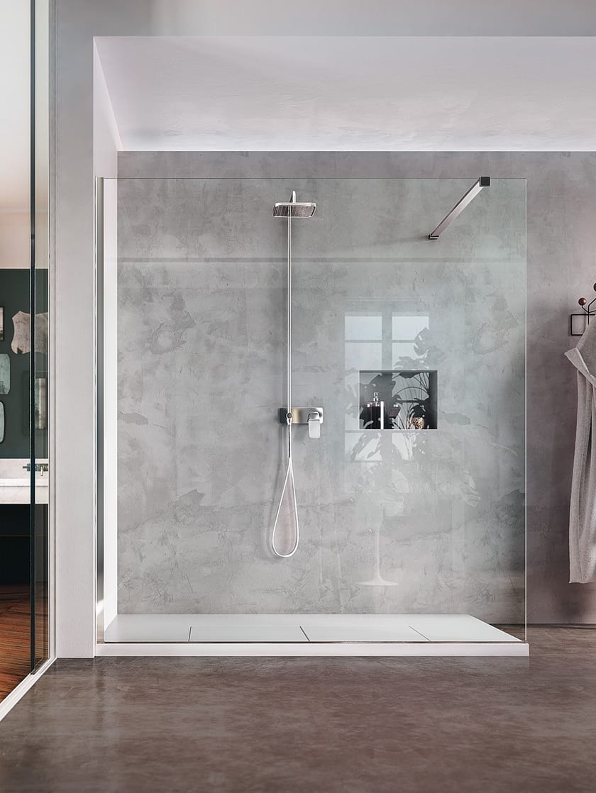SK-IN SK Corner crystal Walk in shower By VISMARAVETRO