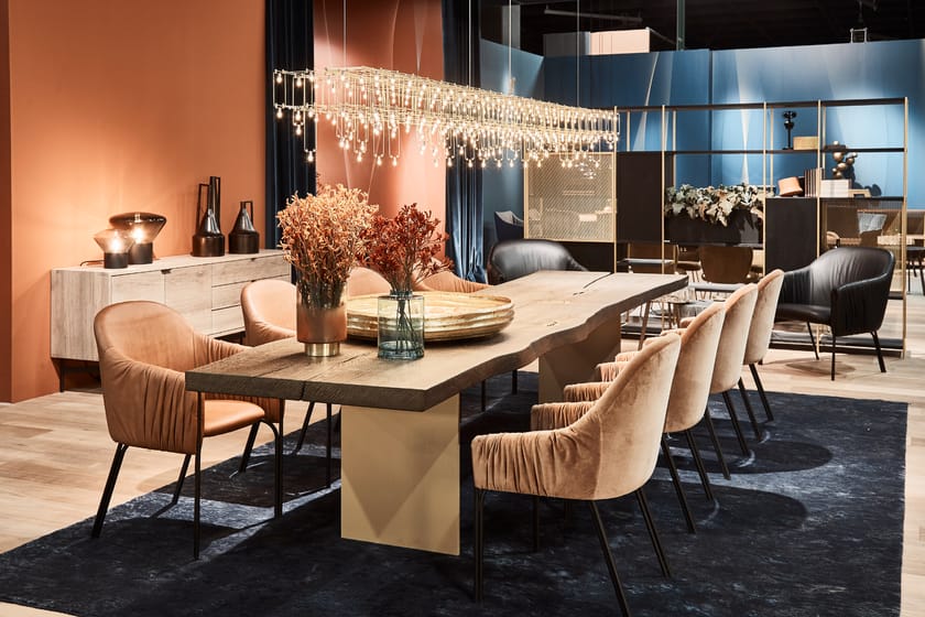 Rectangular solid wood table SK01 MONOLITH By JANUA