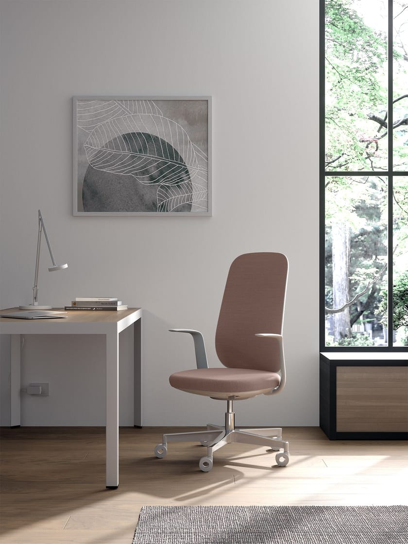 Swivel fabric office chair with armrests SKATE By Sitland design ...