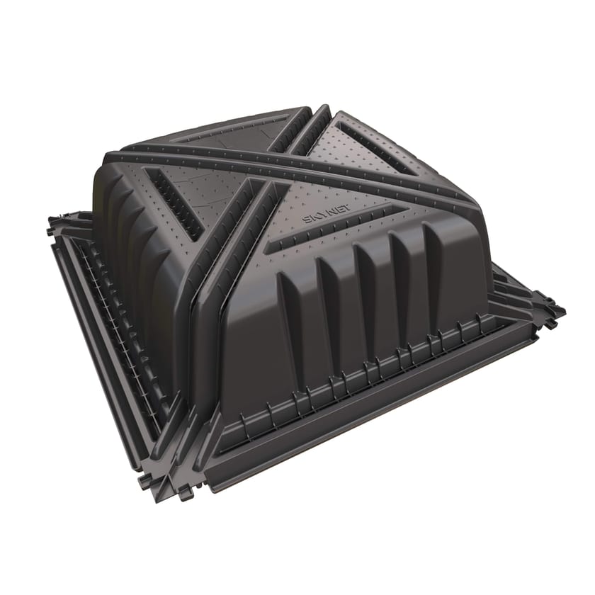 SKYNET Formwork and dome for hollow core slab By Geoplast