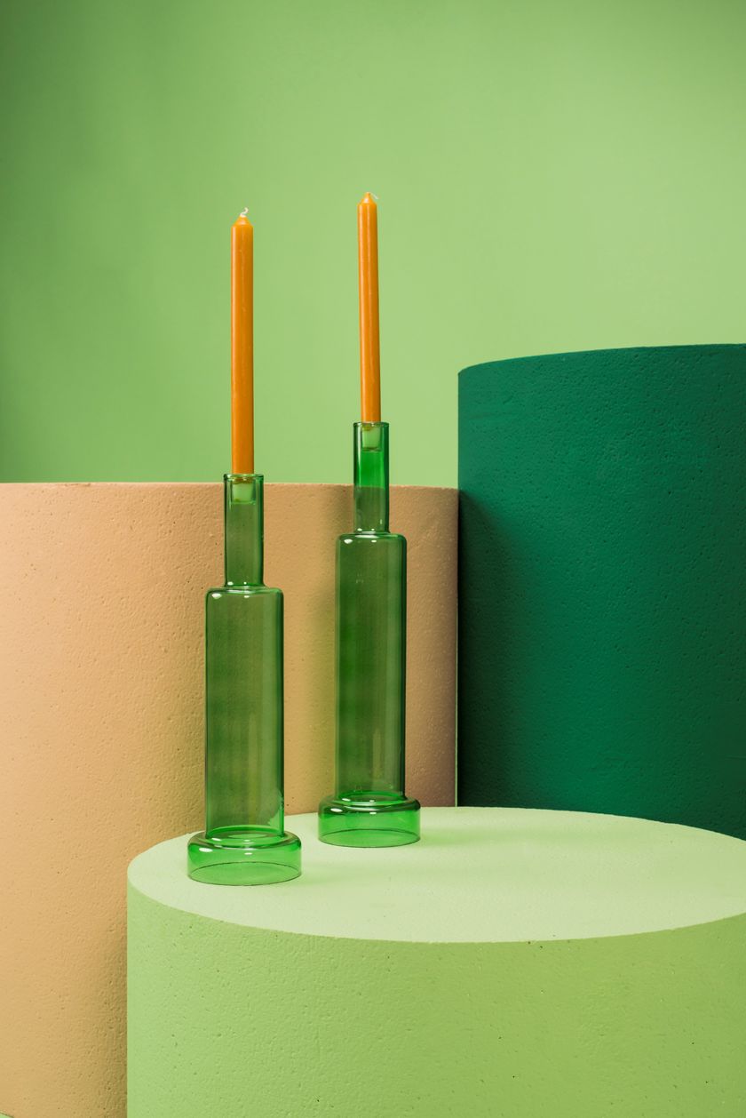 Borosilicate glass candle holder SKYSCRAPER By Pols Potten