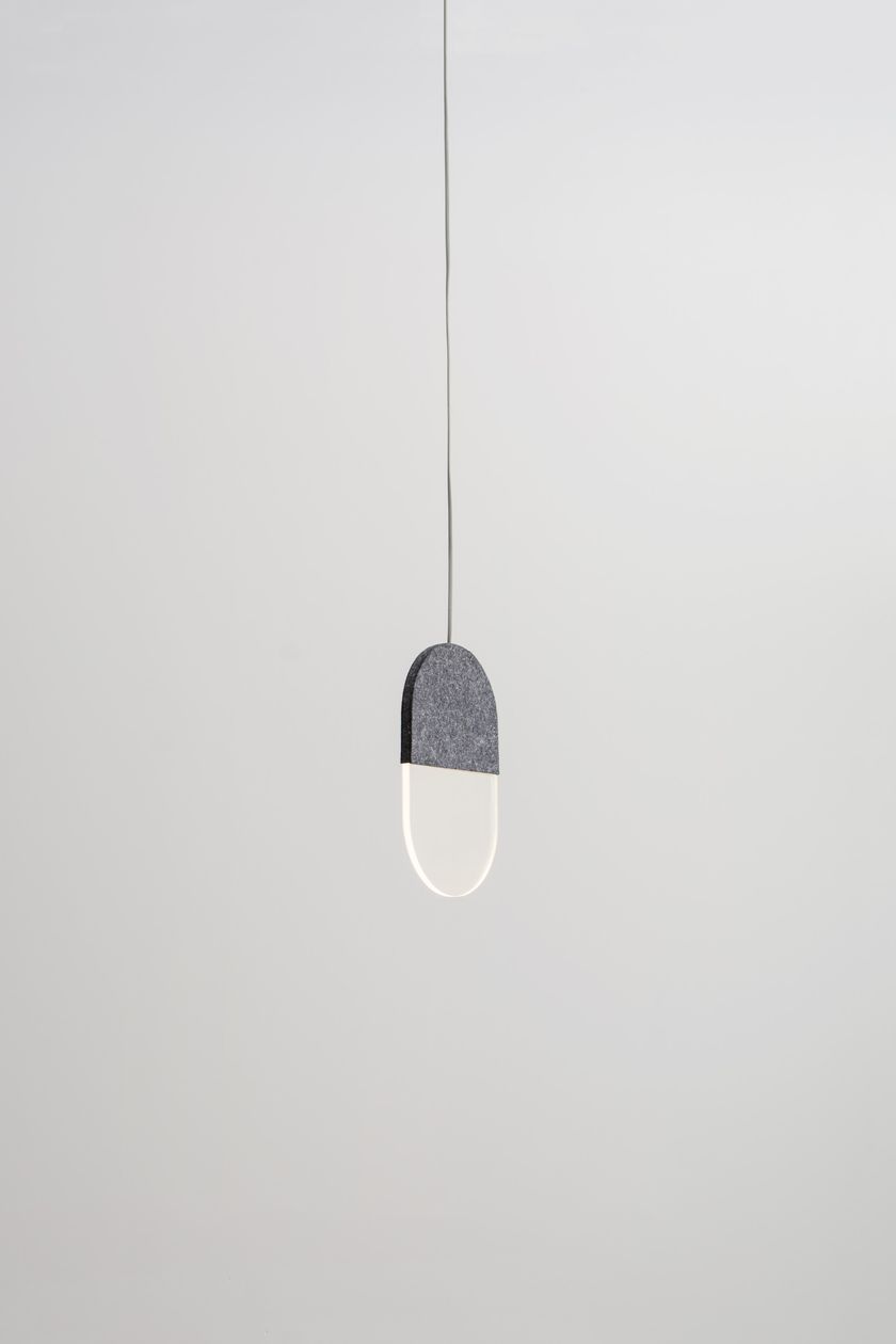 LED felt pendant lamp SLAB 20 Slab Collection By ANDlight design Lukas Peet