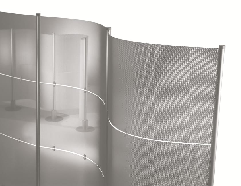 SLALOM Freestanding modular PVC office screen By Slalom | design Gianni ...