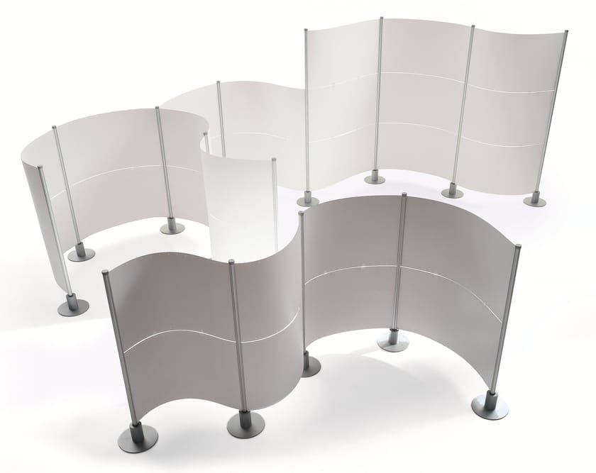 SLALOM Freestanding modular PVC office screen By Slalom | design Gianni ...
