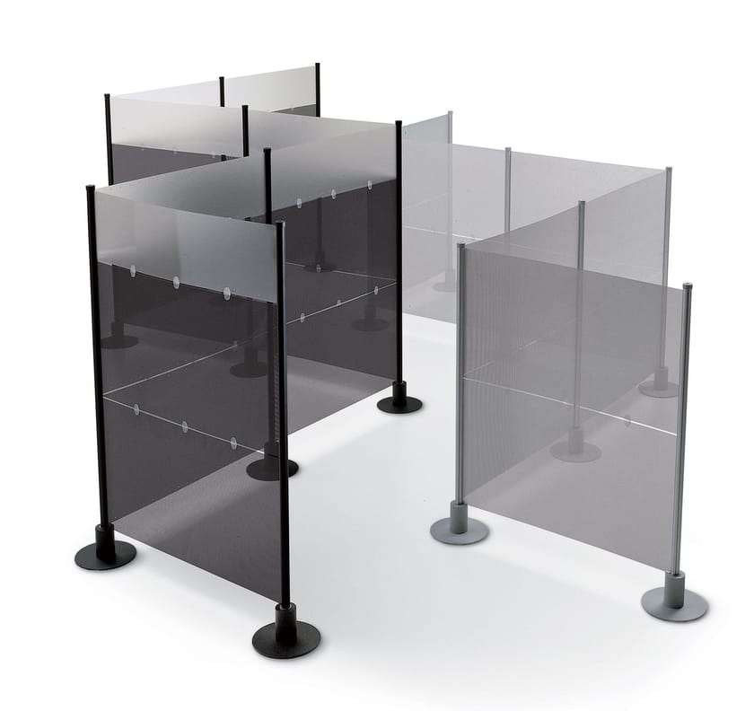 SLALOM Freestanding modular PVC office screen By Slalom | design Gianni ...