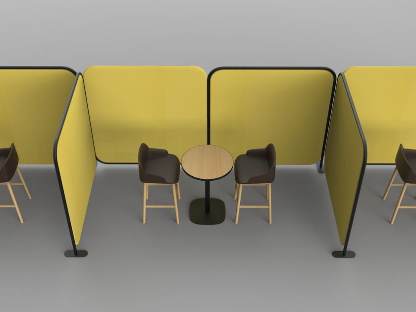 Freestanding modular metal office screen SLICE By Quinti Sedute design ...