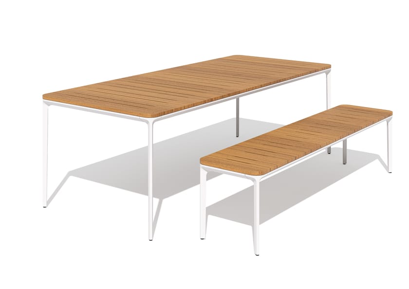 SLIM | Iroko garden bench Slim Collection By Sovet italia