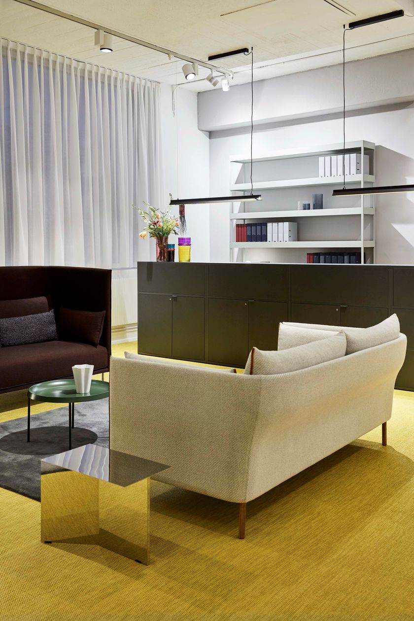 Rectangular steel side table SLIT OBLONG By Hay