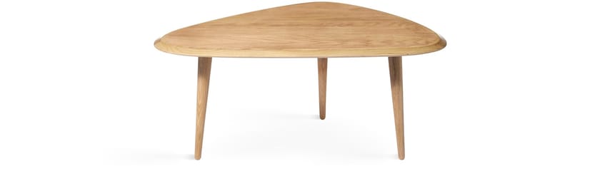 50's SMALL 50s style triangular oak coffee table By RED EDITION