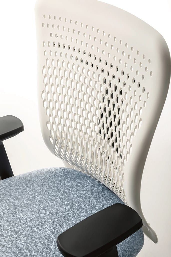 SMARTBACK Height-adjustable office chair with castors with armrests By ...