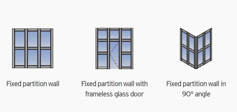 SMARTIA SYSTEMS Glass and aluminium office partition By Alumil