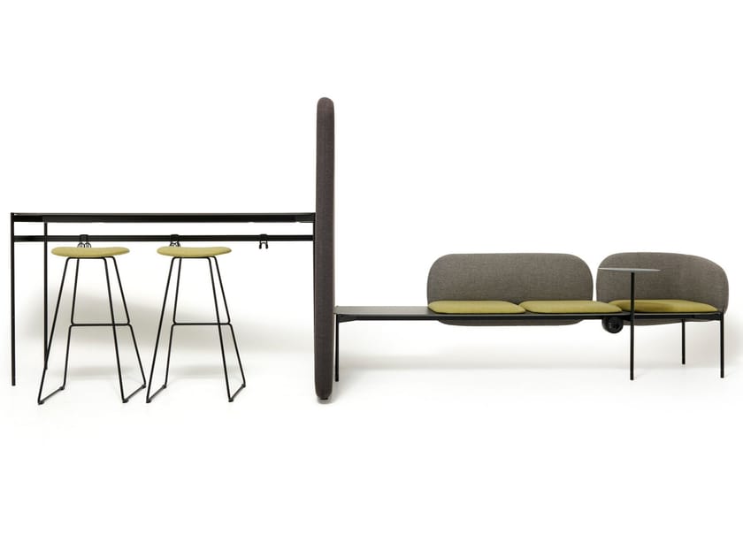 SNAKE | Office workstation with desk screens Snake Collection By Diemme