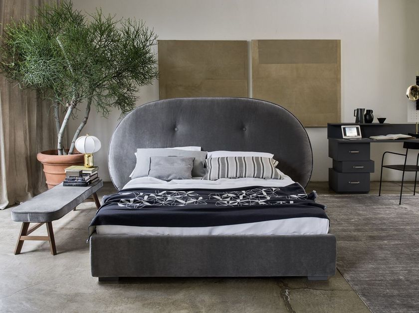 Upholstered bed with removable cover SOAP By Letti&Co. design Paola Navone
