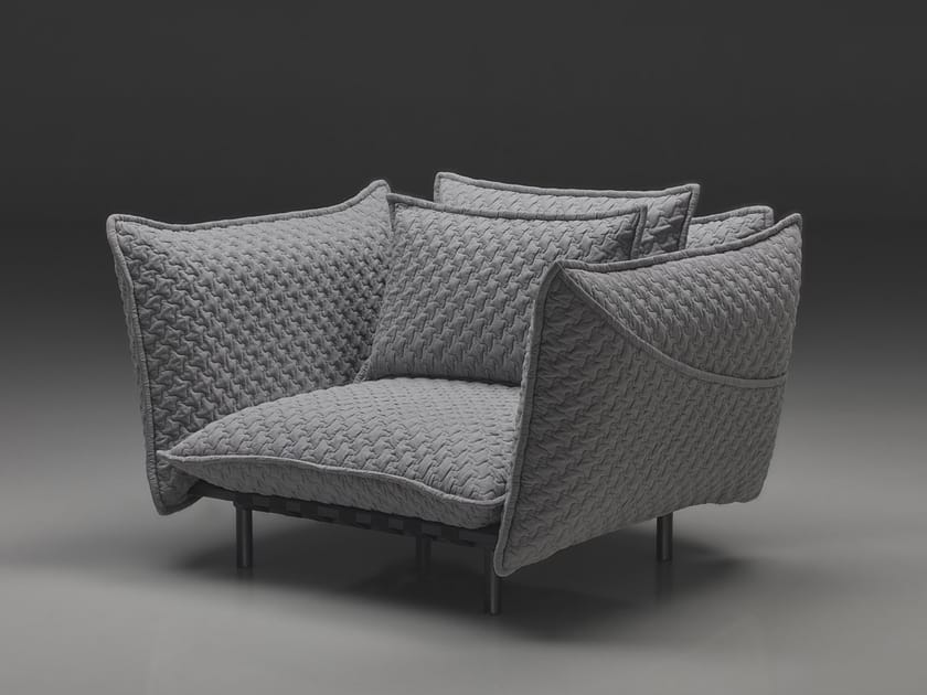 SOFT | Armchair Fabric armchair with removable cover with armrests By ...