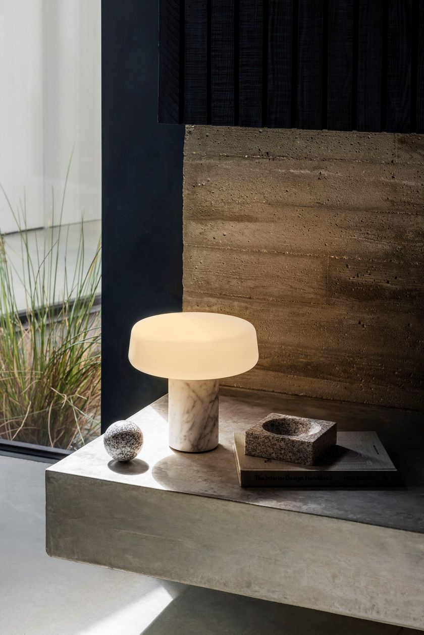 SOLID LED Carrara marble table lamp By Case | design Terence Woodgate