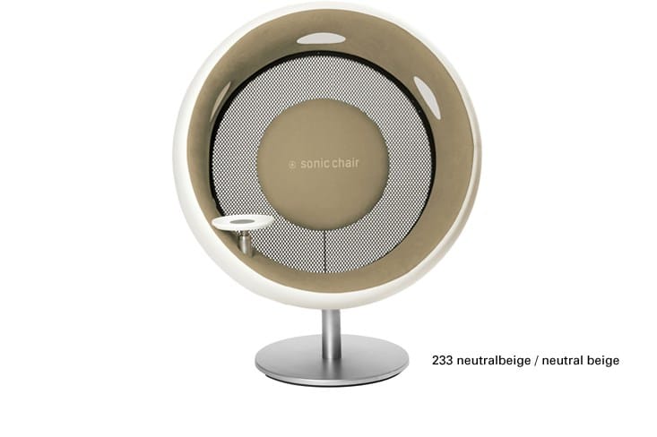 SONIC CHAIR Acoustic armchair with a laptop table By Sonic chair ...