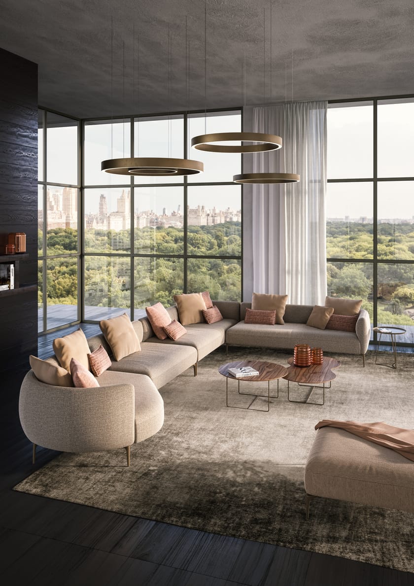 SOPHIA LANDSCAPE | Sofa with chaise longue By JORI