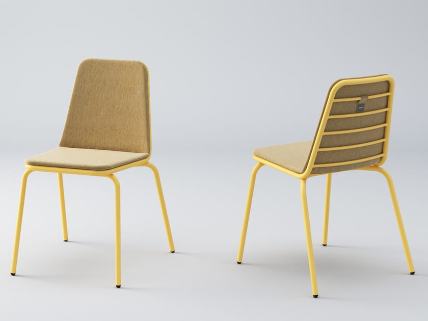 SORELL Upholstered stackable stainless steel chair By MUSOLA | design ...