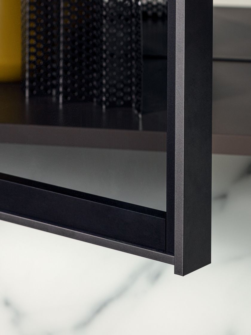 SPAZIO 03 Sectional marble and wood storage wall By PIANCA