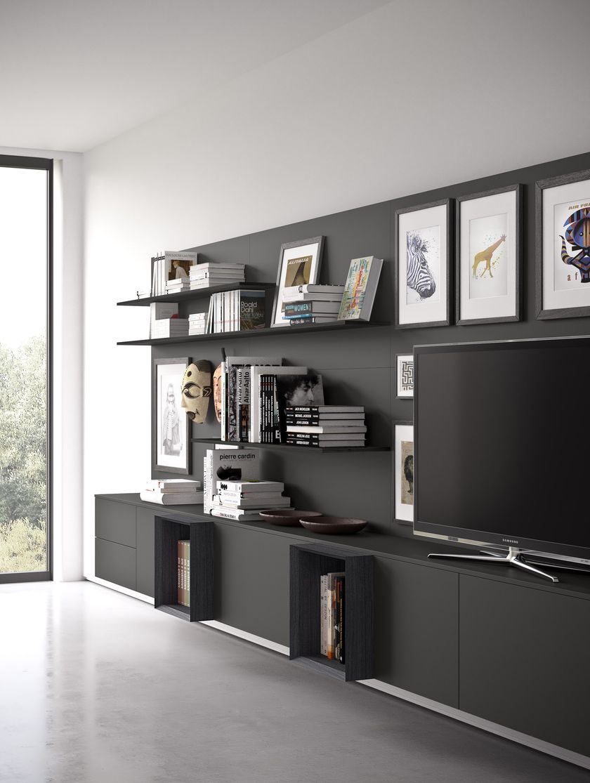 Sectional modular storage wall SPAZIO S313 By PIANCA