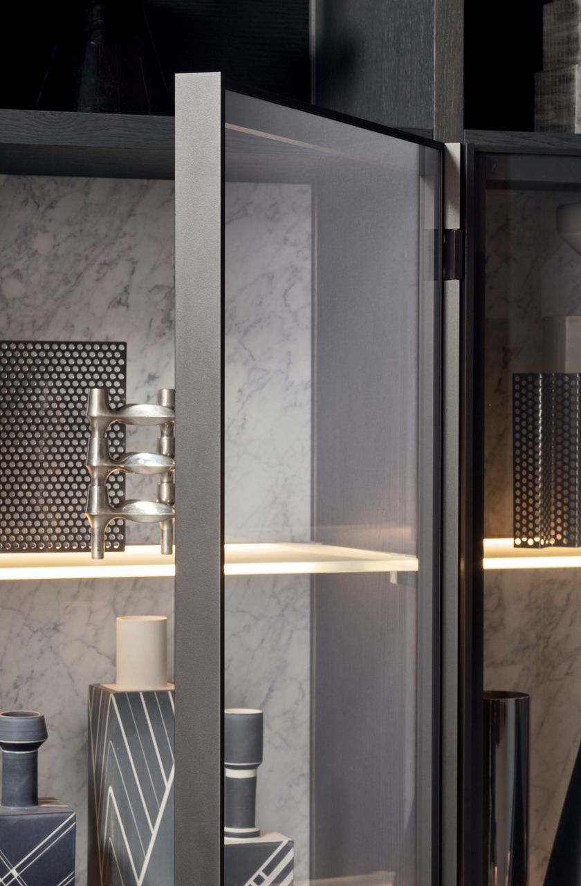 SPAZIOTECA | Wood and glass bookcase Bookcases Collection By PIANCA