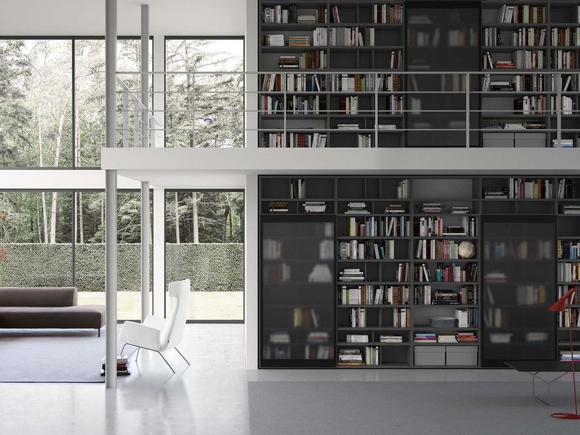 Freestanding lacquered bookcase SPAZIOTECA | Bookcase By PIANCA