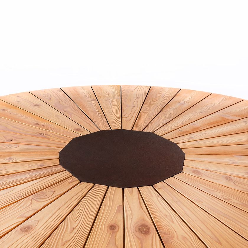 SPICA Round Corten™ garden table By TrackDesign