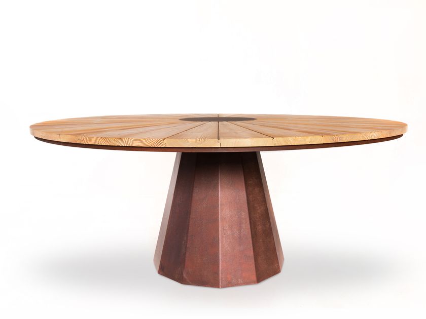SPICA Round Corten™ garden table By TrackDesign