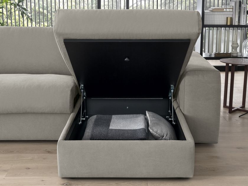 SPIKE | Sofa bed with chaise longue 4 seater fabric sofa bed By Felis ...