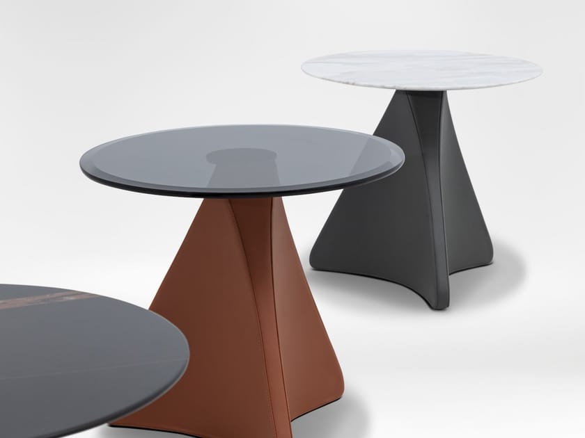 SPIN Round glass coffee table By CAMERICH | design Favaretto&Partners