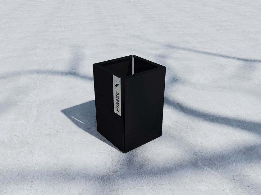 Outdoor iron litter bin SPLIT By Sit