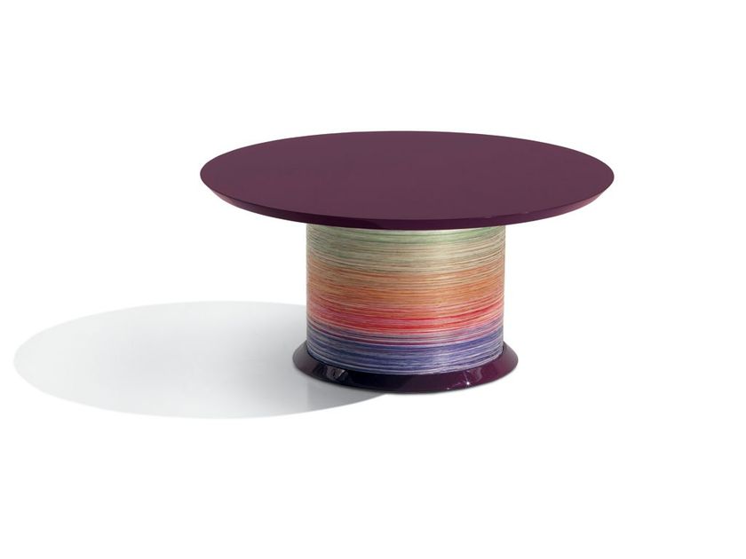 Low lacquered round coffee table SPOOL By MissoniHome