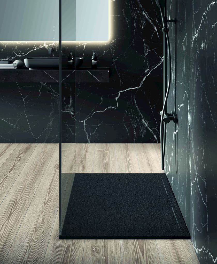 Piatto doccia rettangolare in Silexpol® SPRING By Fiora design Simone Polga