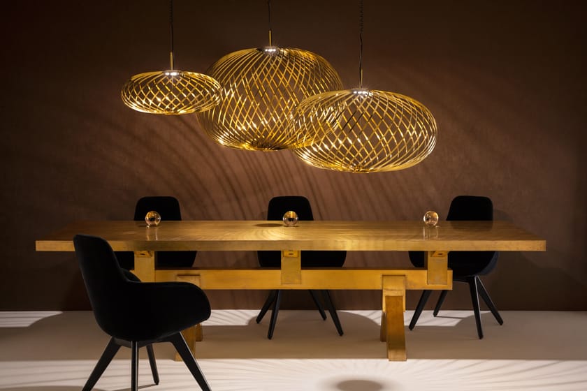 SPRING MEDIUM LED stainless steel pendant lamp By Tom Dixon | design ...