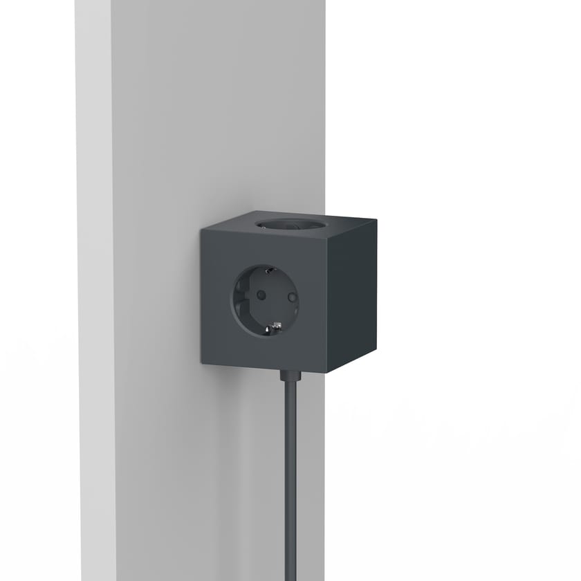 SQUARE 1 | Electrical socket Plastic multi socket power strip - 3m ...