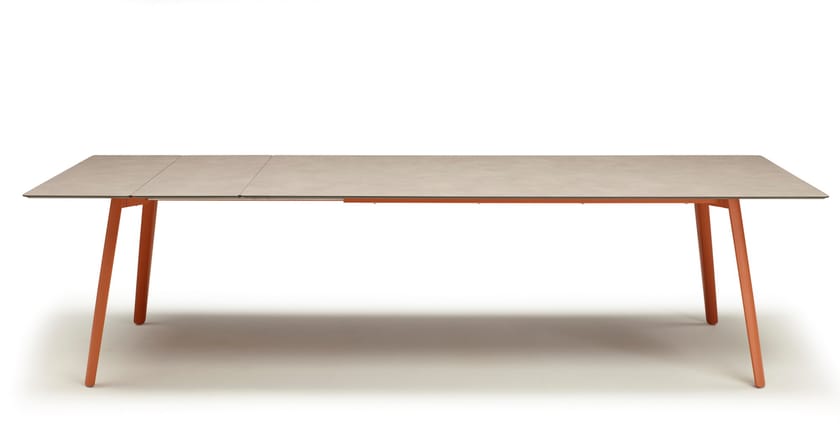 SQUID Mesa extensible rectangular de aluminio moldeado By SCAB DESIGN | design Radice & Orlandini