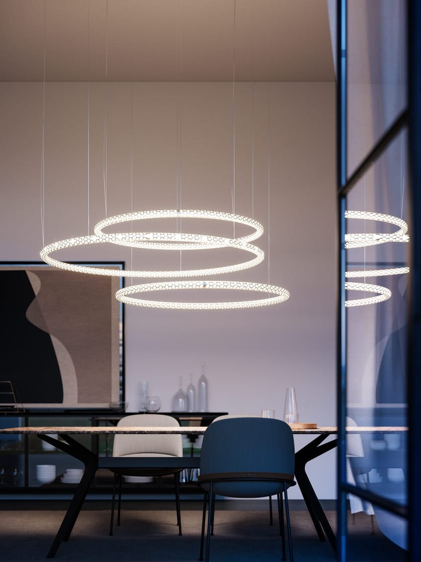 SQUIGGLE | Pendant lamp LED aluminium pendant lamp By Rotaliana ...