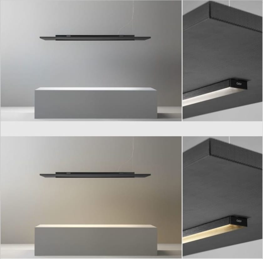 LED perforated metal pendant lamp STAGE HORIZONTAL SILENCE By Olev ...