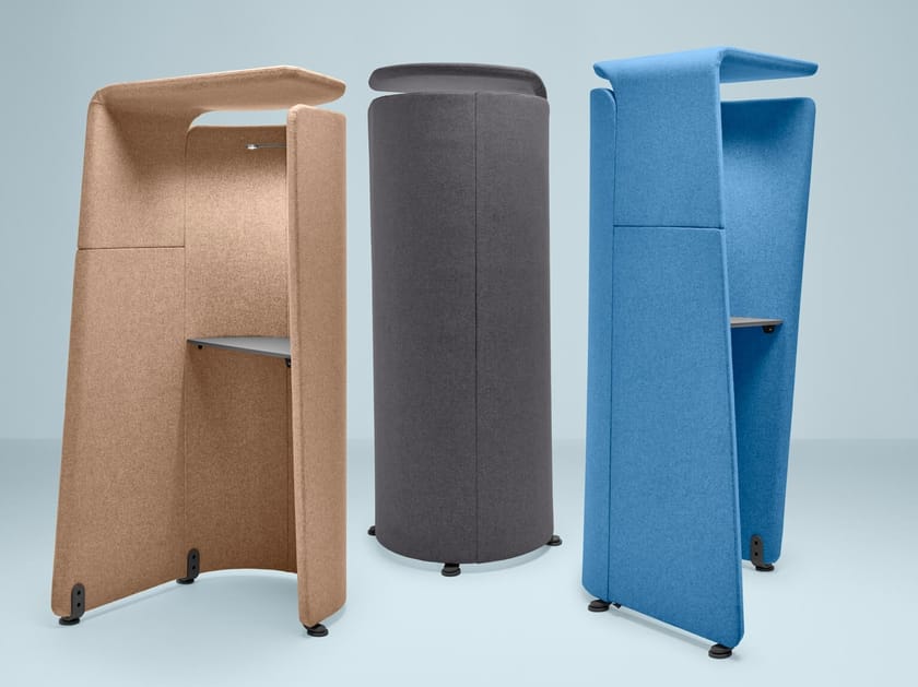 Acoustic fabric phone booth with built-in lights STANDALONE By Prooff ...