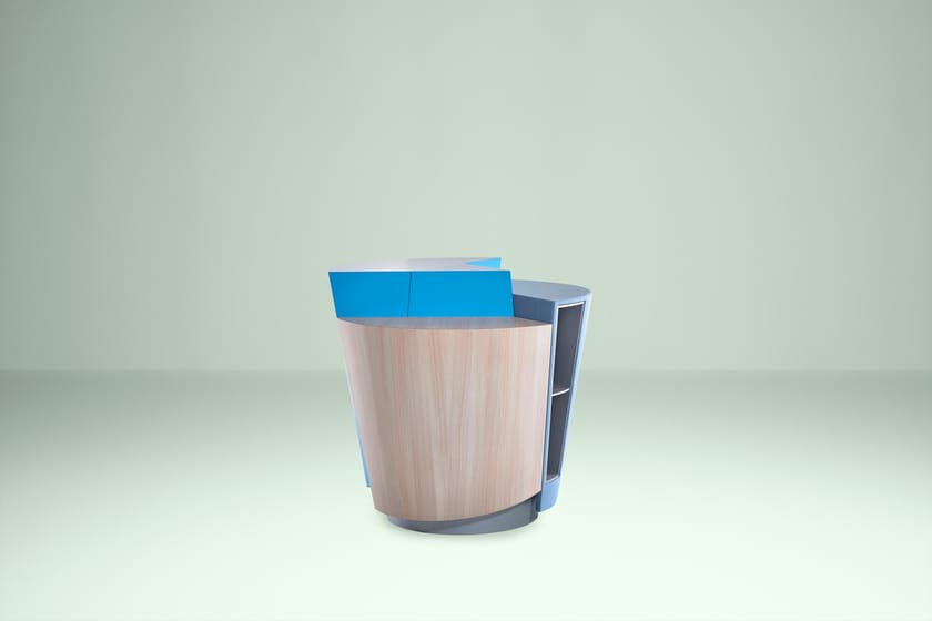 Information point for wooden Reception desk STANDTABLE By Prooff design ...