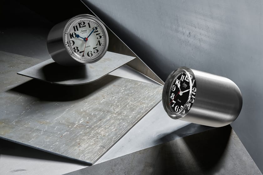 STATIC | Steel clock By Lorenz design Richard Sapper