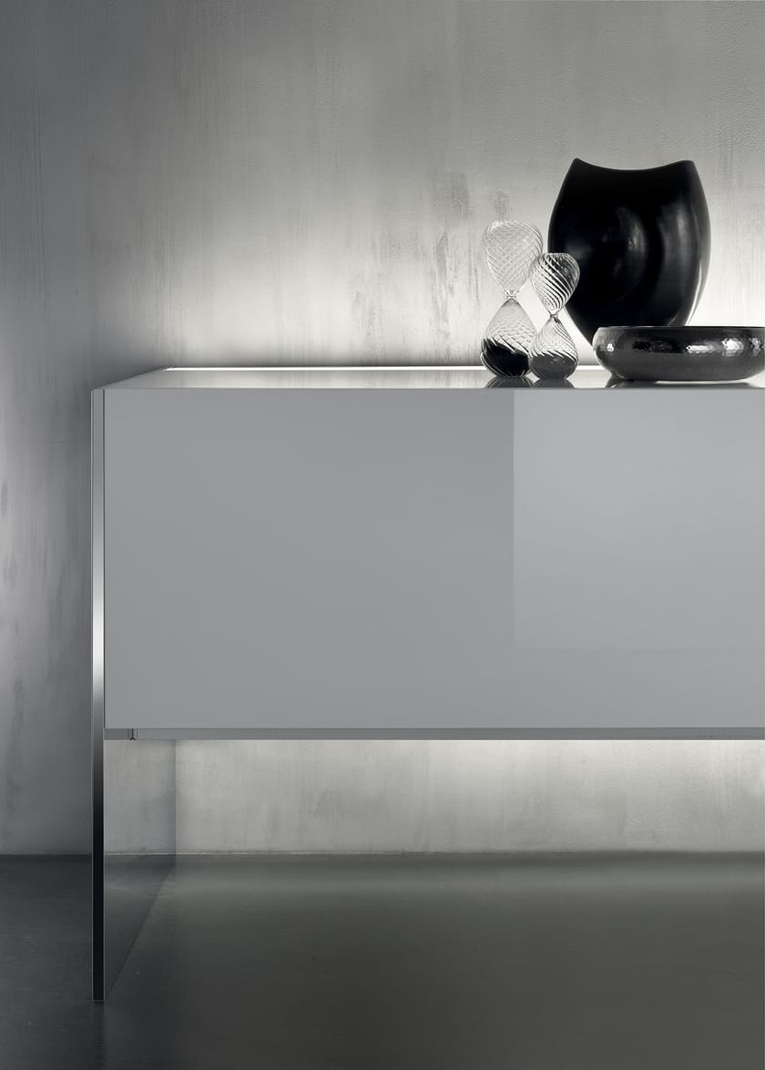 Stainless steel sideboard with flap doors STEEL By ACERBIS design ...